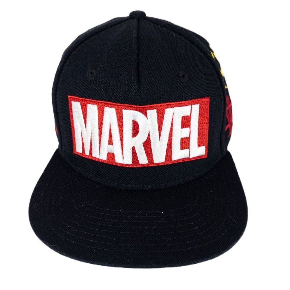 Marvel Black Embroidered Logo Characters Adjustable C… - Gem